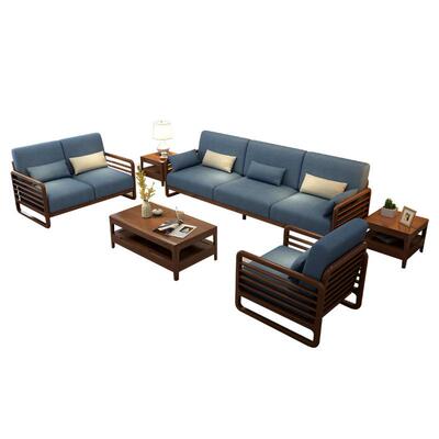 佛山厂家北欧简约布艺沙发 小户型白蜡实木沙发 客厅实木沙发订货