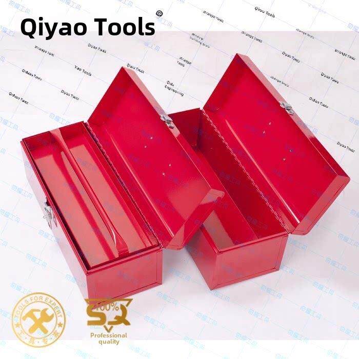 红色大加厚双层双层铁制工具箱配汽车家用汽修机维修收纳箱