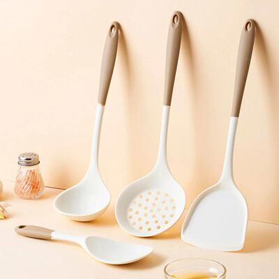 4-Piece Silicone Kitchen Utensil Set with Non-Stick Pans Sil