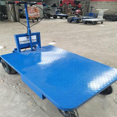 电动四轮拉货搬运手物推平车仓库流推小车高载重运输A-7852工具平