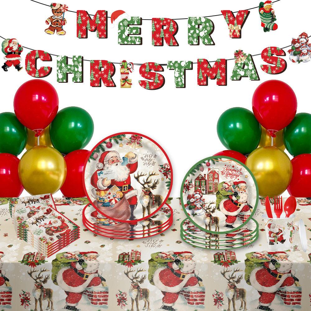 Santa Claus Christmas Party Supplies 圣诞节派对装扮用品餐具