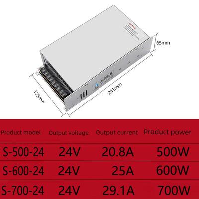 S-500a/600/800W-12V20.8A开关电源工控大功率AC转DC直流220变24v