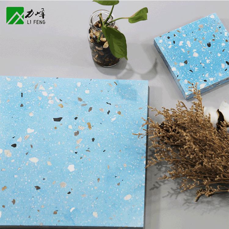 无机水磨石现代彩色水磨石材料地砖学校商场预制水磨石砖