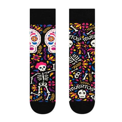 Retro Sugar Skull Unisex AB Crew Socks Day of the Dead