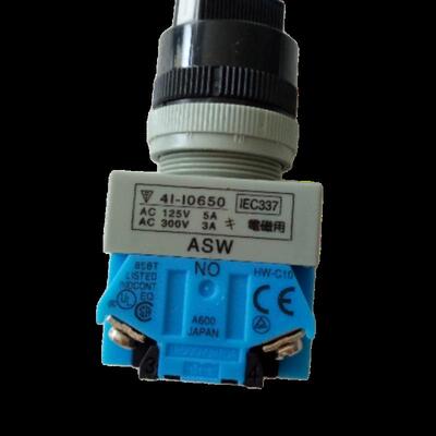 正品ASW220E 20X2 二档位 短柄 旋转选择自锁按钮开关idec