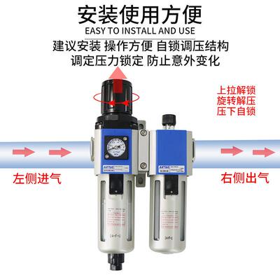 德客G系列G空C/G600FC/GFR200-0亚源8气处理器压机油水分离器过滤
