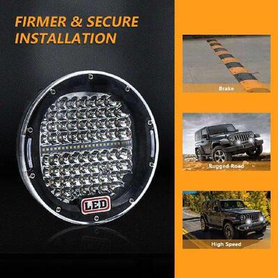 7 Inch 300W Offroad LED Work Light Bar White+Amber, Round