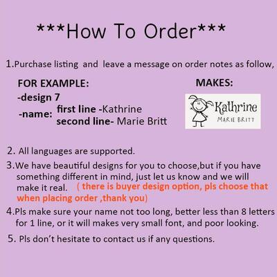 clothing label Stamp custom texts Baby Student name Clothes