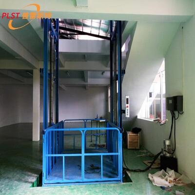导轨安装固定式液压升降货梯链条式升降提升机厂房载货升降台