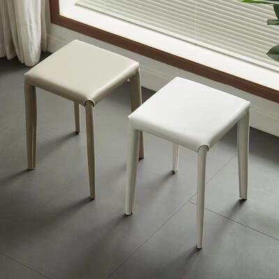 客厅马鞍凳餐桌凳餐厅小椅3285子家用轻位奢等简凳子约皮革方凳可