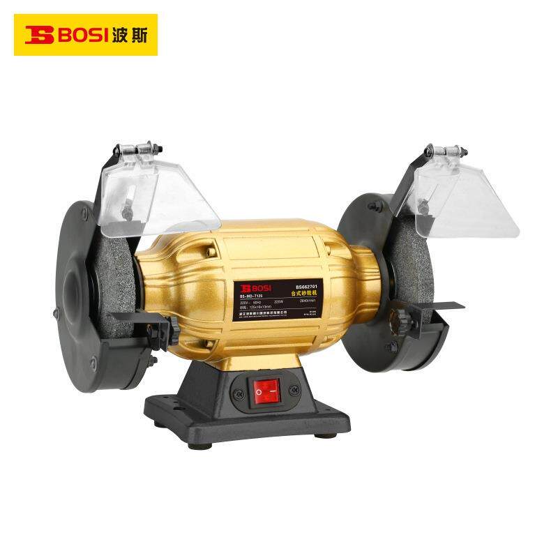 波斯电动工具台式砂轮机立式打磨机金属石材加工机