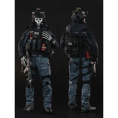 Jeu [Ready Stock] 1/6战士人偶模型夜战幽灵战士Ks21001人偶装饰