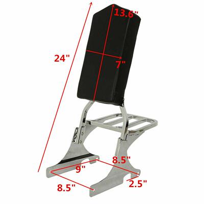 sissy bar 行李架后方靠背 适合哈雷软尾 FXSTC 84-99