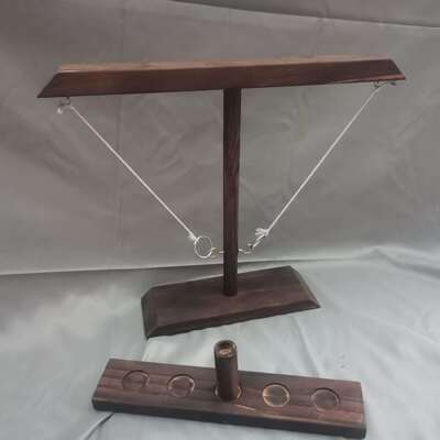 现货亚马逊新款木制环抛Bimini游戏酒吧家庭桌面抛环钩环投掷套圈