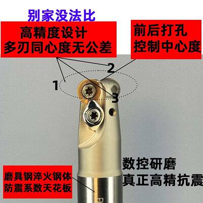 圆鼻铣刀杆EMR圆立铣刀牛杆 数控铣R4R5/床R6EMR5抗震鼻加工中心