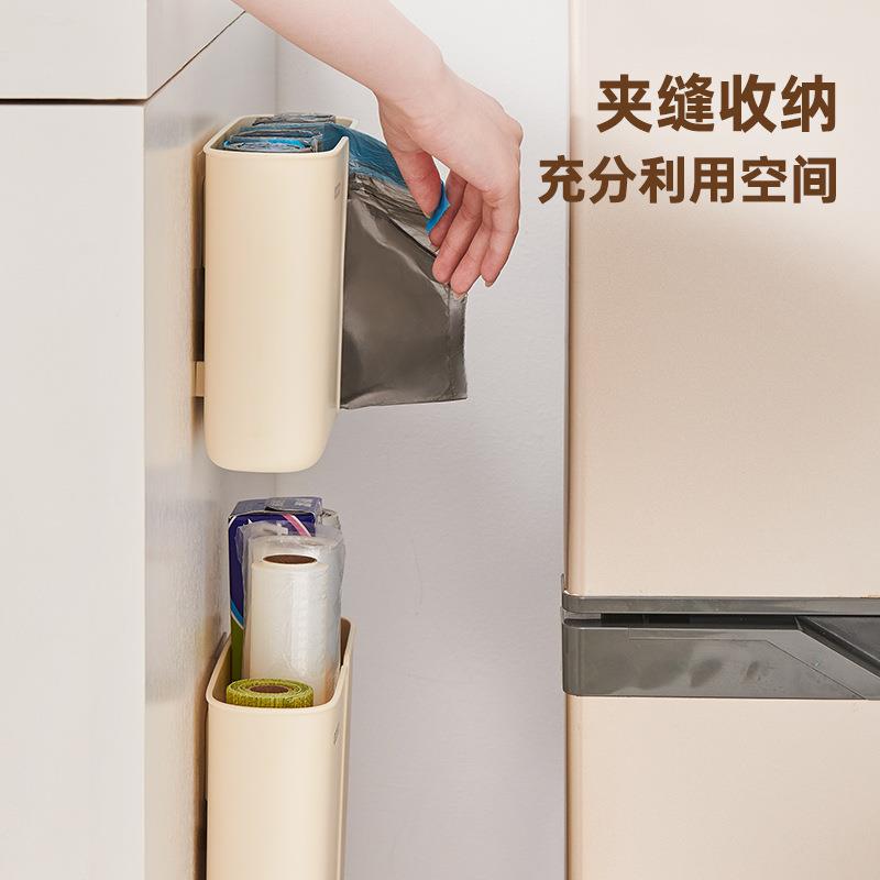 厨房垃收圾袋纳神器塑料挂袋收纳盒壁式收集器垃圾袋收置盒免打孔