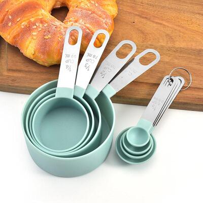4 Pcs Stainless Steel Handle Measuring Cup Spoon Set Tools