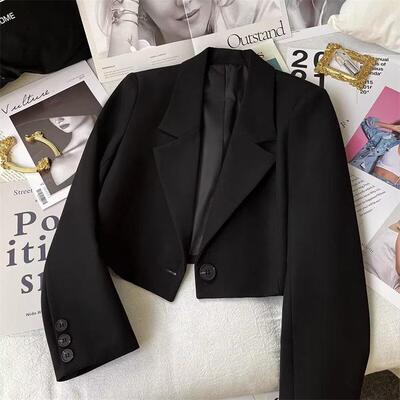 Women's Solid Color Lapel Collar Blazer  Casual Fashion Long