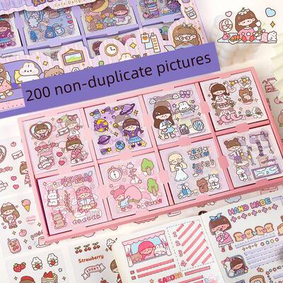 100 stickers aesthetic small cute journaling sticker 贴纸pvc