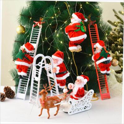 Christmas electric ladder Santa presents for children爬梯人