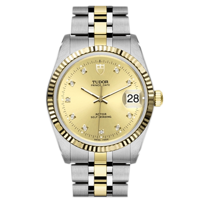 [9.8新]帝舵王子与公主系列钢/18k黄金自动机械手表男74033-0015