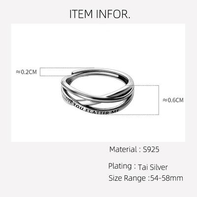 La Monada 54-58mm Resizable 925 Silver Rings For Women Real