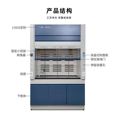通橱实验室专用柜全桌面通风柜钢通风学排风柜防腐蚀pp风通化C006