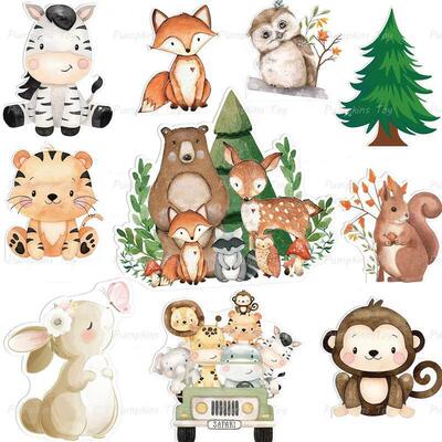 12/18/24/36Inch Safari Animal Kt Board Decor Jungle Birthday