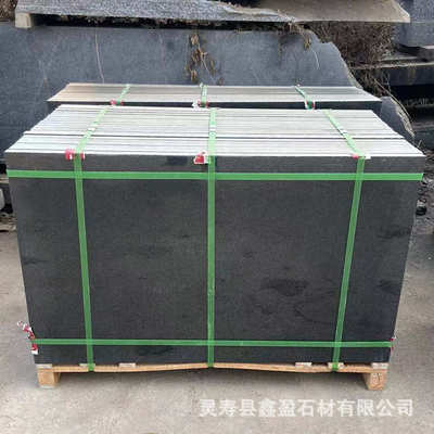 中国黑火烧面广场庭院地铺石砖工程板 火烧面地铺石工程板