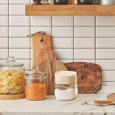 Seasoning Jar With Spoon Storage Canister Leak-Proof