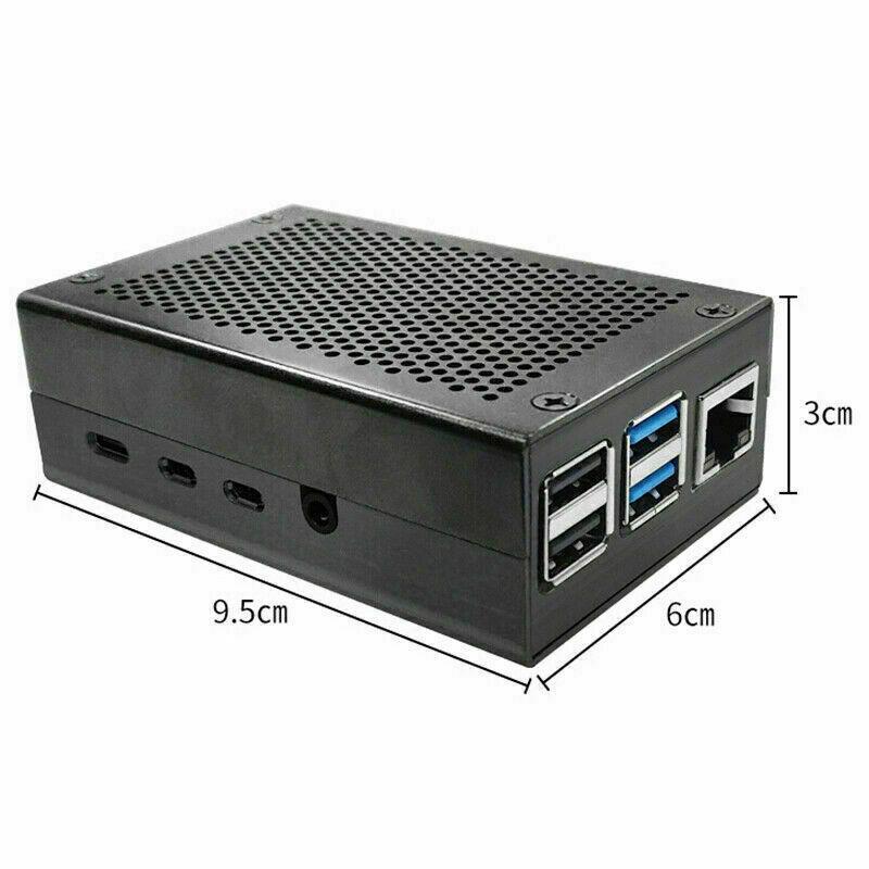 树莓派4代外壳铝合金金属4b+壳+Raspberry Pi4机箱散热盒子配件