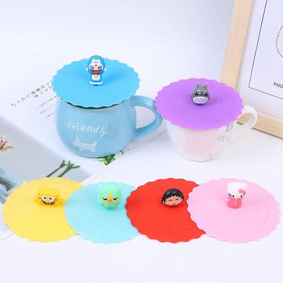 Cartoon Silicone Cup ver Dustproof Leakproof Tea Coffee Seal