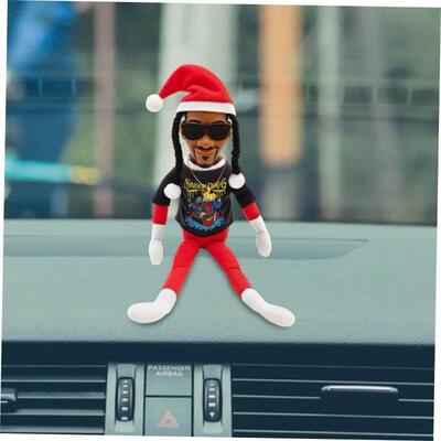 Christmas Red Plush Figurine Christmas Elf Doll Snoop on The