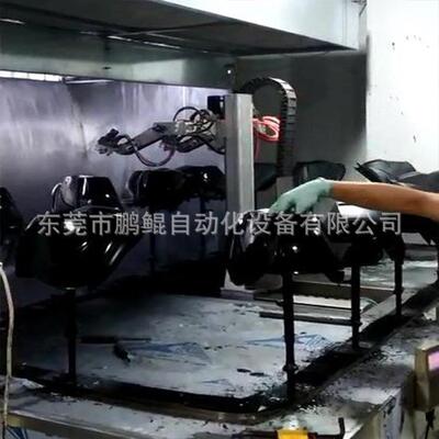东莞电焊面罩三轴联动喷漆设备焊工面罩喷涂设备喷油设备厂家直