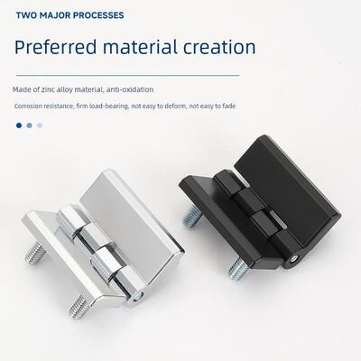 CL218-40锌合金带孔铰炼 重型工业合页CL226-3A黑色电柜箱带螺柱