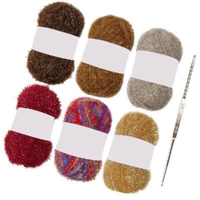 120 Yards Sparkling Scrubby Yarn for Crocheting Dishcloth