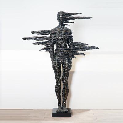 样板房间售楼处酒店大大堂抽象人雕物塑家客厅玻璃钢型TZ-90615落