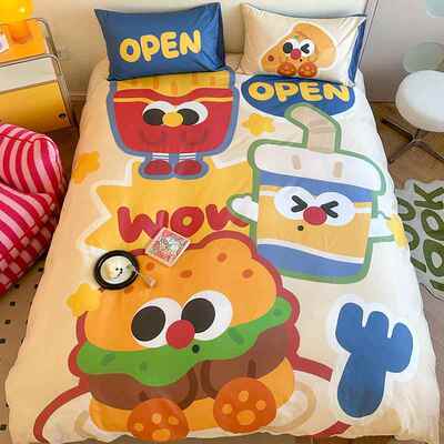 2025新款纯棉EX240107全棉床四件笠套儿童男被床单上三件套床多套