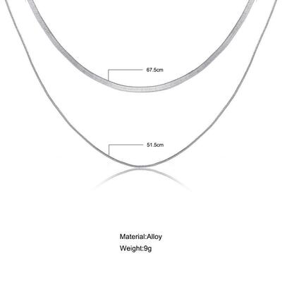 Double layer snake bone chain neck chain fashion necklace