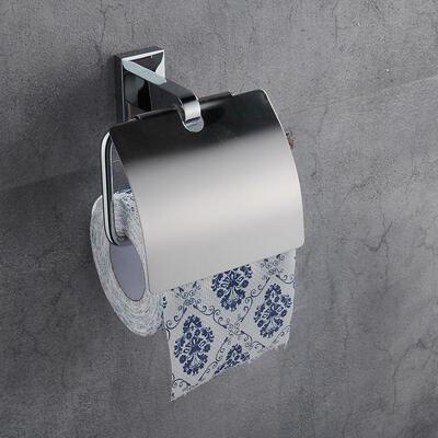 铜纸巾架手纸架实心厚重高档工程纸巾架带盖纸盒8750