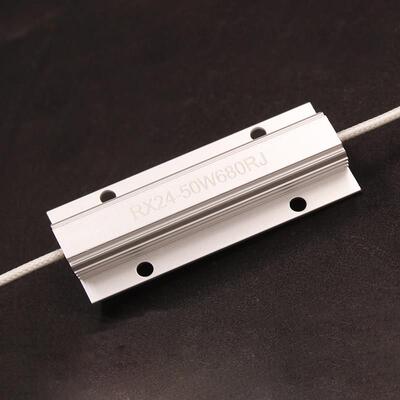 RX24-50W 560ΩJ/680欧银白色引线式电阻器电容放电启动铝壳电阻