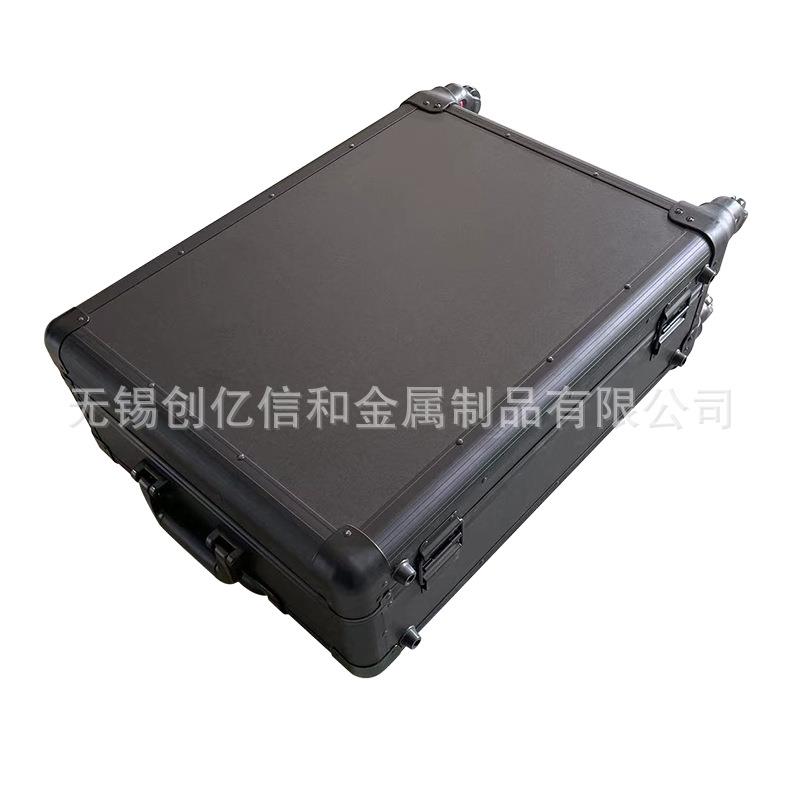 厂家直供黑色拉杆箱大型工具收纳拉杆箱五金家具维修铝合金工具箱