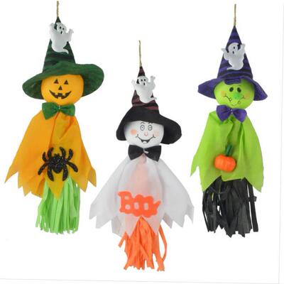 Halloween scarecrow decorated doll ghost pendant