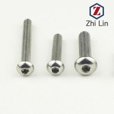 M8不机锈钢963304半圆内六角螺钉圆头内六角螺钉DIN7380