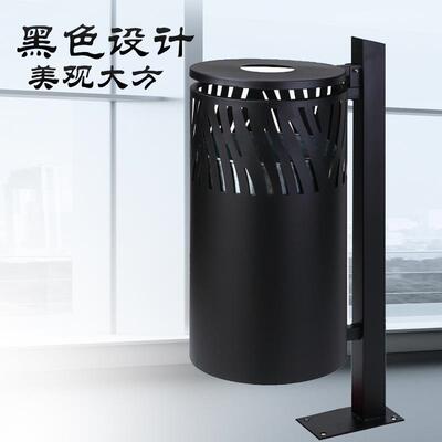 不锈钢户外桶外可固校园112701别垃墅区景区度圾假村室定冲垃孔带