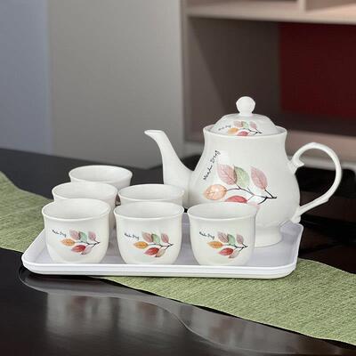 陶瓷壶套装茶壶茶杯一整套茶具全套茶壶家用泡茶精美耐高温带盘
