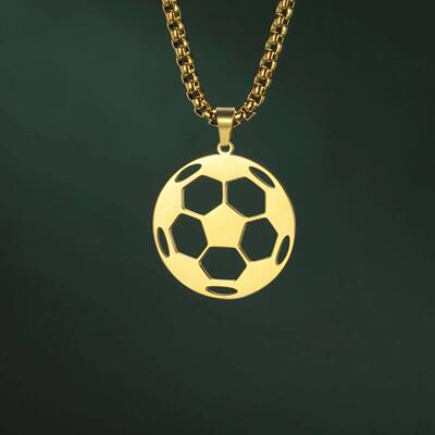 Dreamtimes Soccer Necklace for Men Sports Ball Pendant Neckl