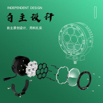 曼成R7pro远近光一体切线辅助灯adv摩托车强光射灯贝纳利无极适用