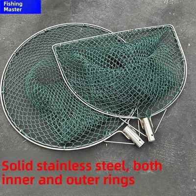 实心双圈耐磨不锈钢网头加厚手工网口袋渔网大对象专用渔网