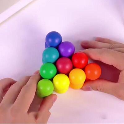 Rainbow Rotation Puzzle Building Block Goal Fidget Ball魔方